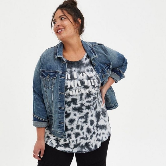 torrid | Tops | Nwttorrid Love Your Curves Tie Dye Triblend Jersey Tank ...